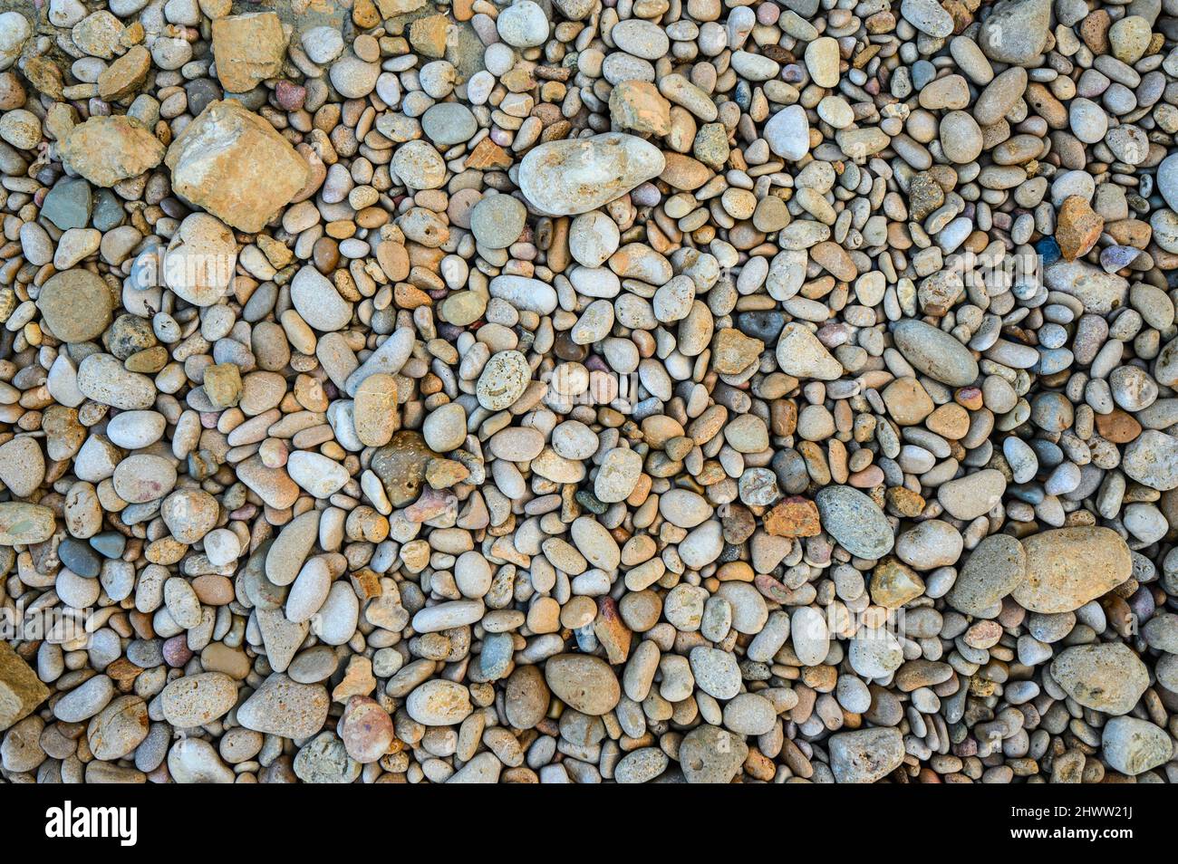Rubble beach top view. Oceanfront structure on atlantic beach ...