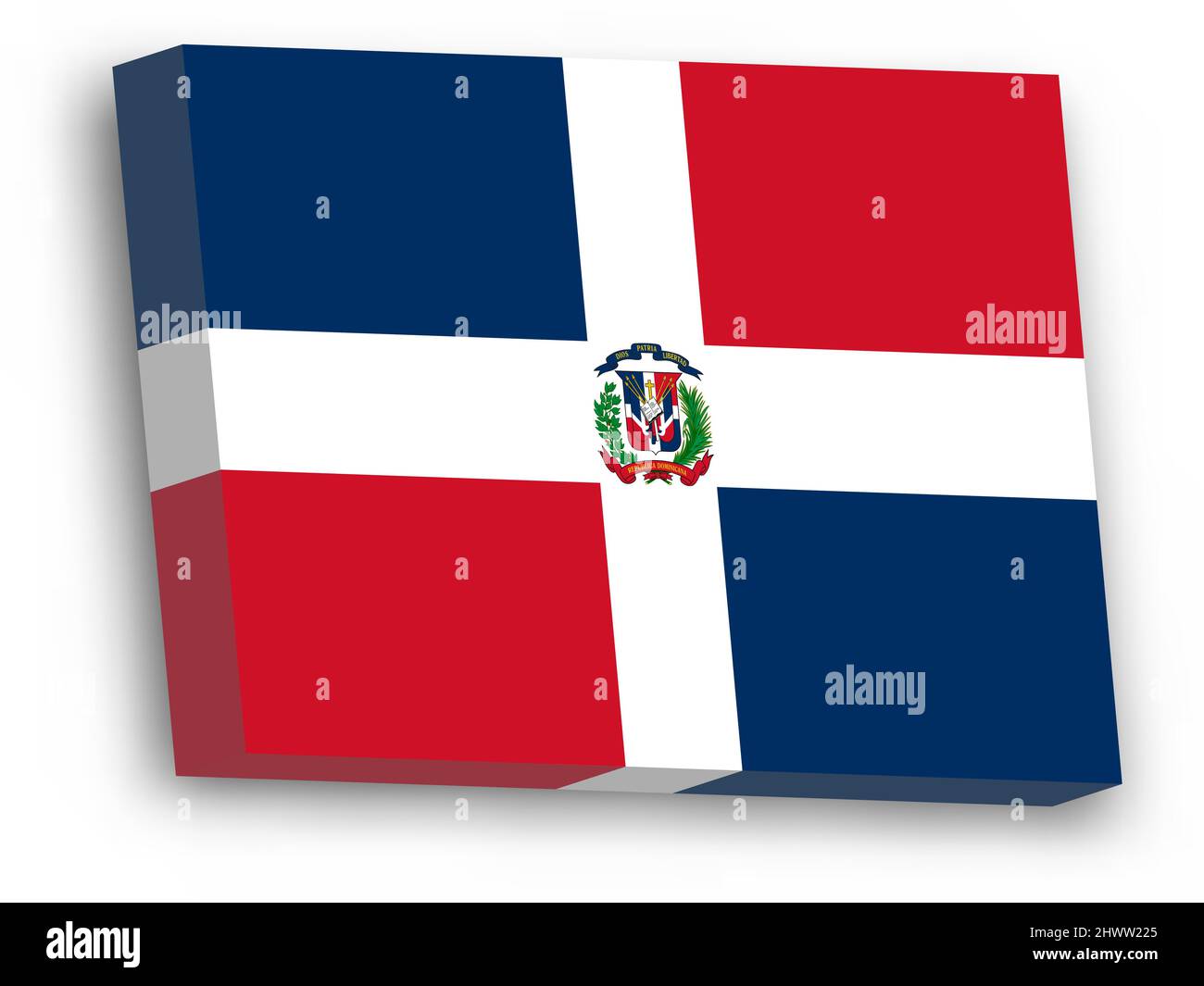 3D vector flag of Dominican Republic Stock Vector Image & Art - Alamy