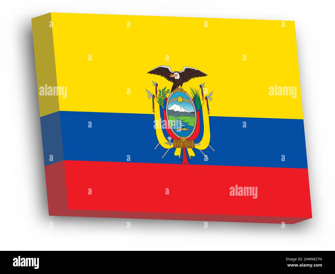 3D vector flag of Ecuador Stock Vector Image & Art - Alamy