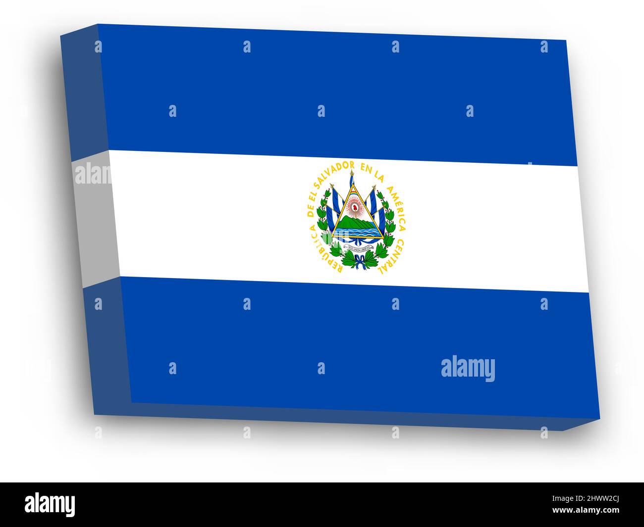3D vector flag of El Salvador Stock Vector Image & Art - Alamy