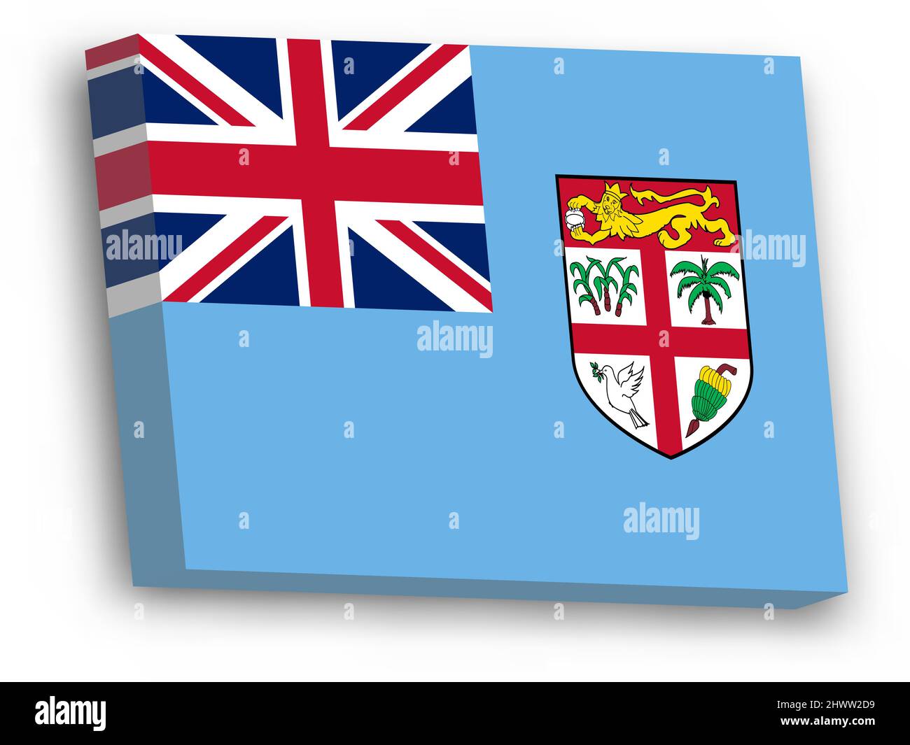 3D vector flag of Fiji Stock Vector Image & Art - Alamy