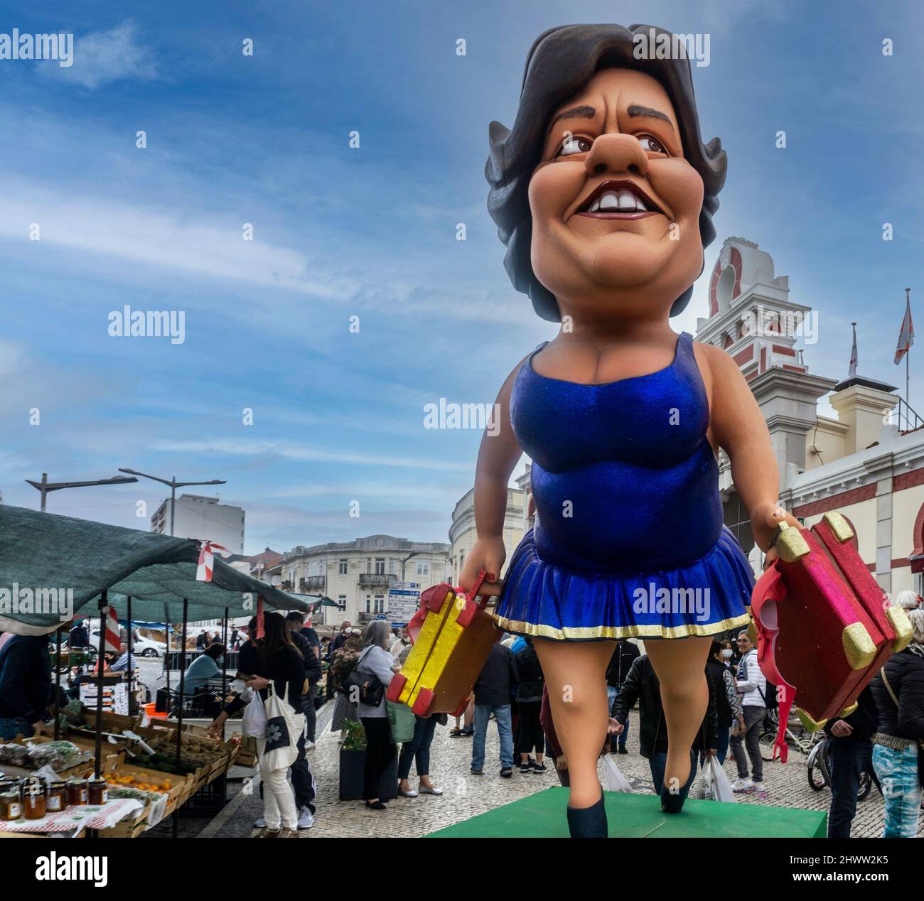 One of the many outsized comic book characters placed around Loule ...