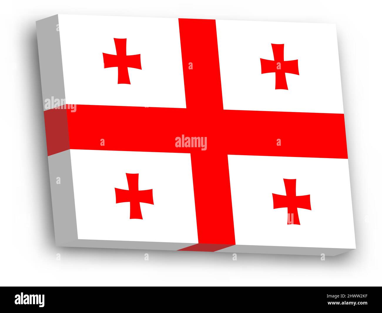 3D vector flag of Georgia Stock Vector Image & Art - Alamy