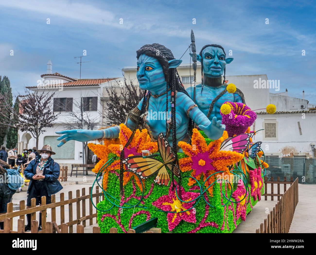 One of the many outsized comic book/avatars characters placed around ...