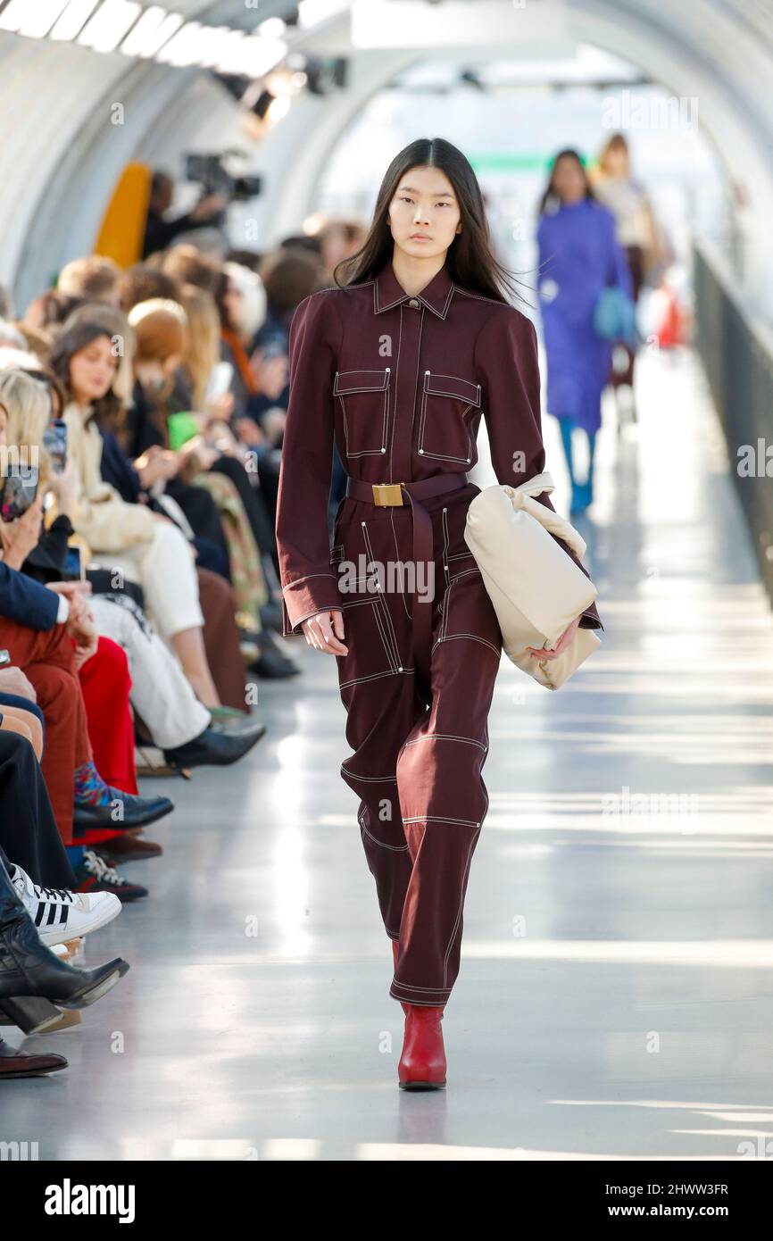 Model Sherry Shi walks on the runway at the Stella McCartney fashion ...