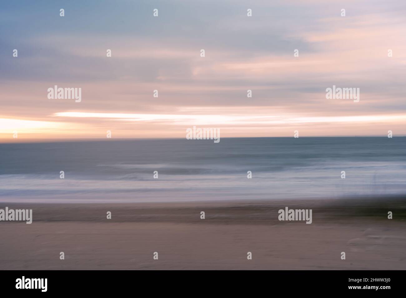 Sea during a colorful sunset with a motion effect - a cool picture for ...