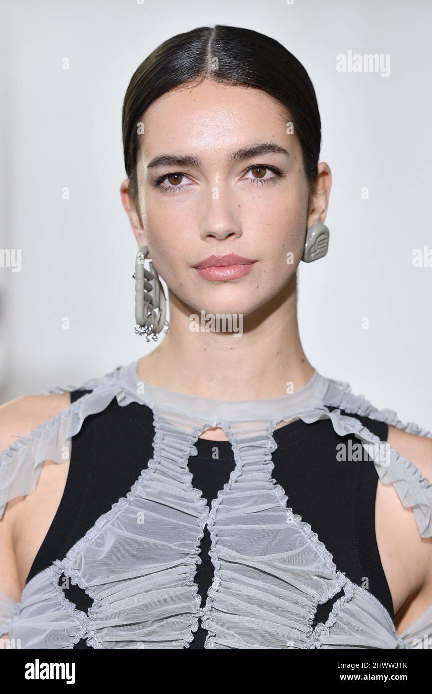 A model Marike Le Corre walks on the runway at the Ester Manas fashion ...