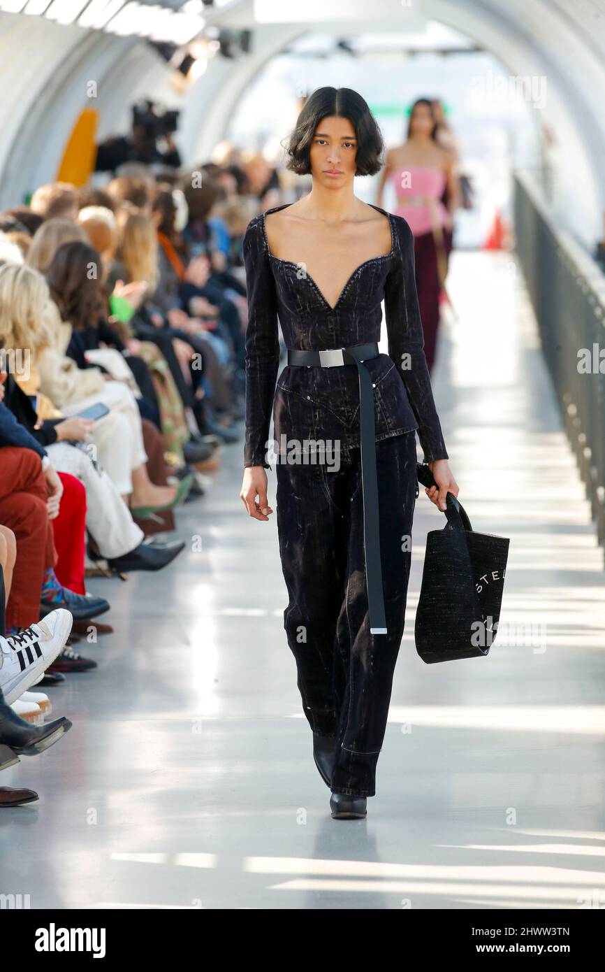 Paris, France. 07th Mar, 2022. Model Marsella Rea walks on the runway ...