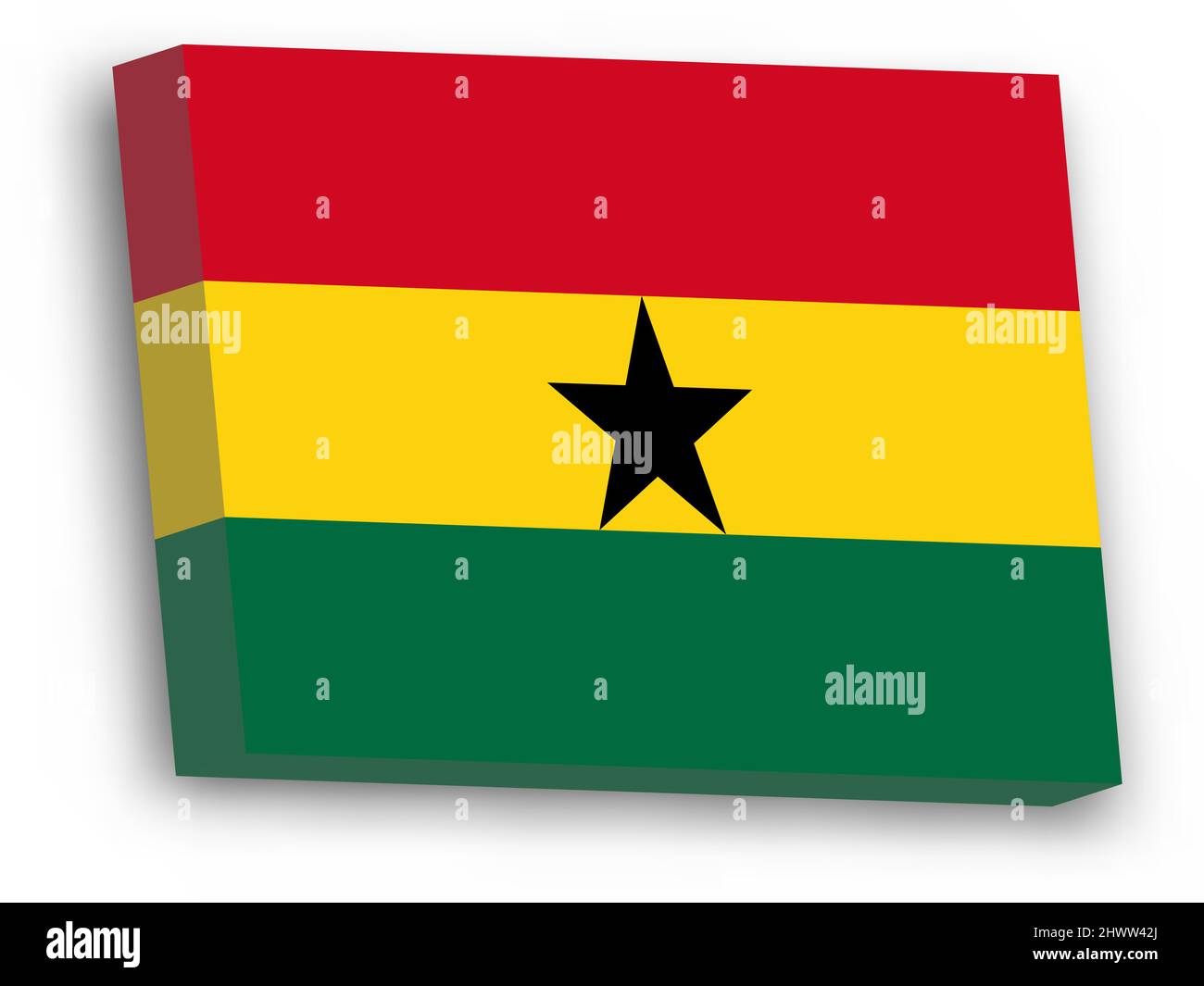3D vector flag of Ghana Stock Vector Image & Art - Alamy