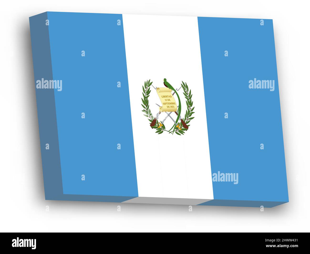 3D vector flag of Guatemala Stock Vector Image & Art - Alamy