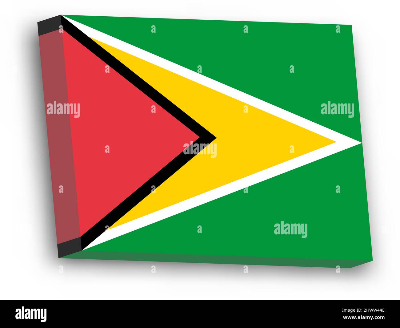 3D vector flag of Guyana Stock Vector Image & Art - Alamy
