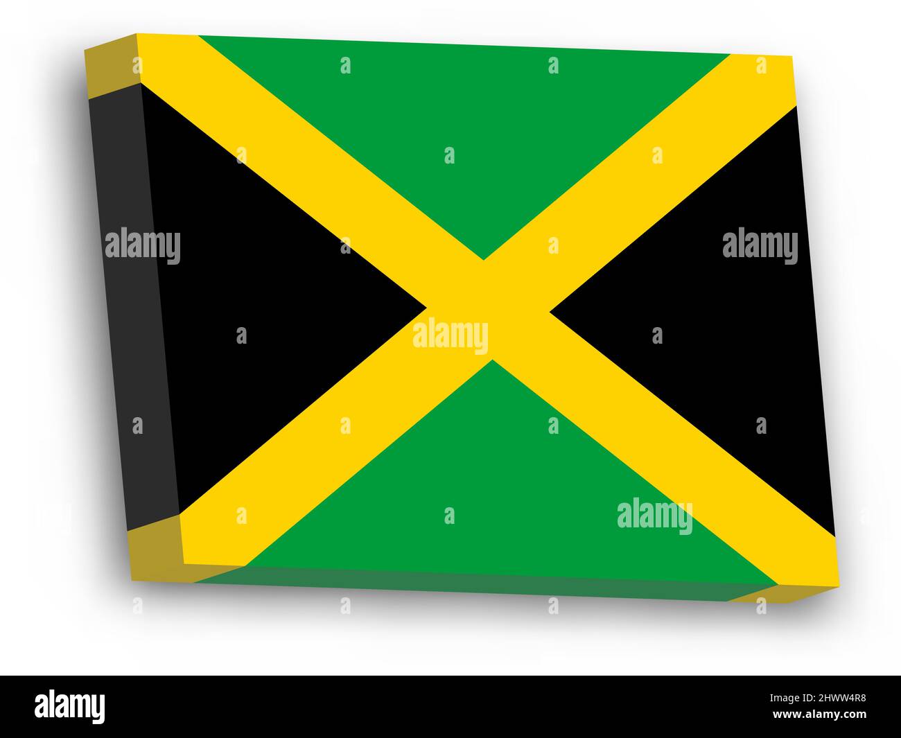 3D vector flag of Jamaica Stock Vector Image & Art - Alamy
