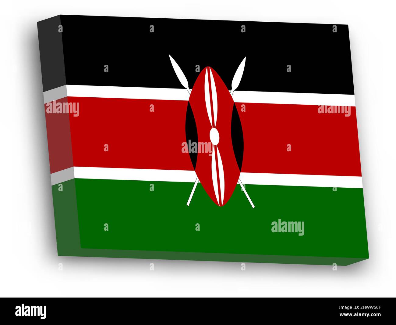 3D vector flag of Kenya Stock Vector Image & Art - Alamy