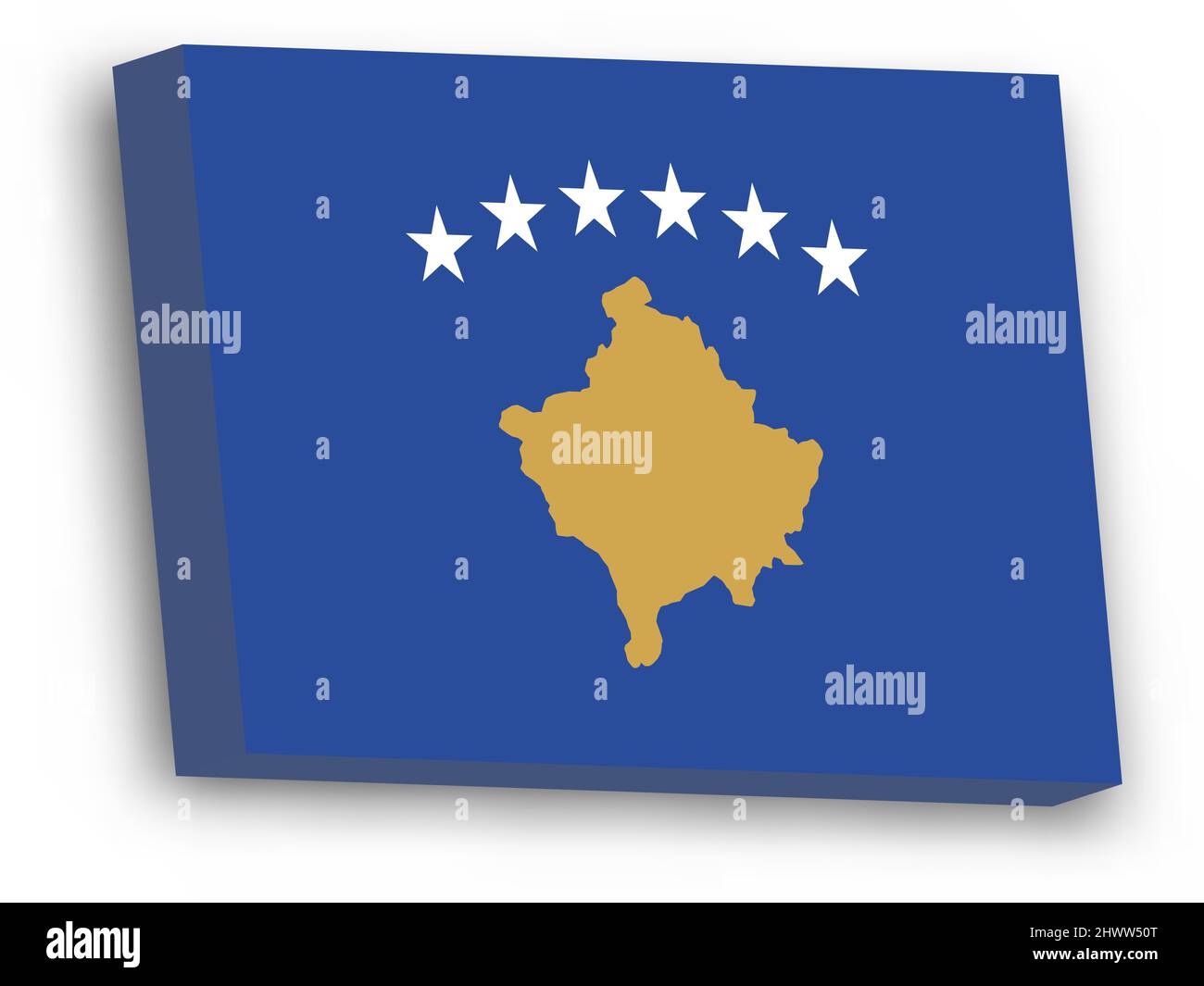3D vector flag of Kosovo Stock Vector Image & Art - Alamy