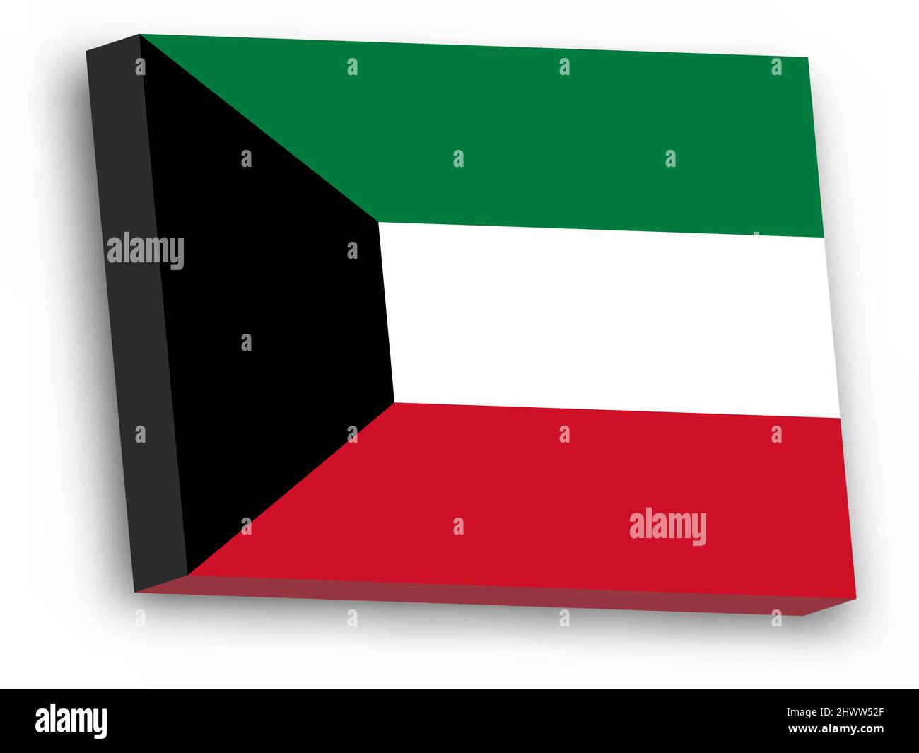 3D vector flag of Kuwait Stock Vector Image & Art - Alamy