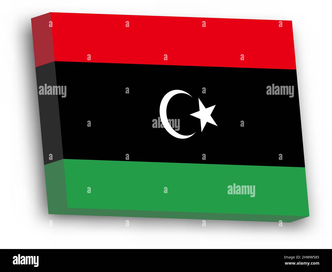 3D vector flag of Libya Stock Vector Image & Art - Alamy