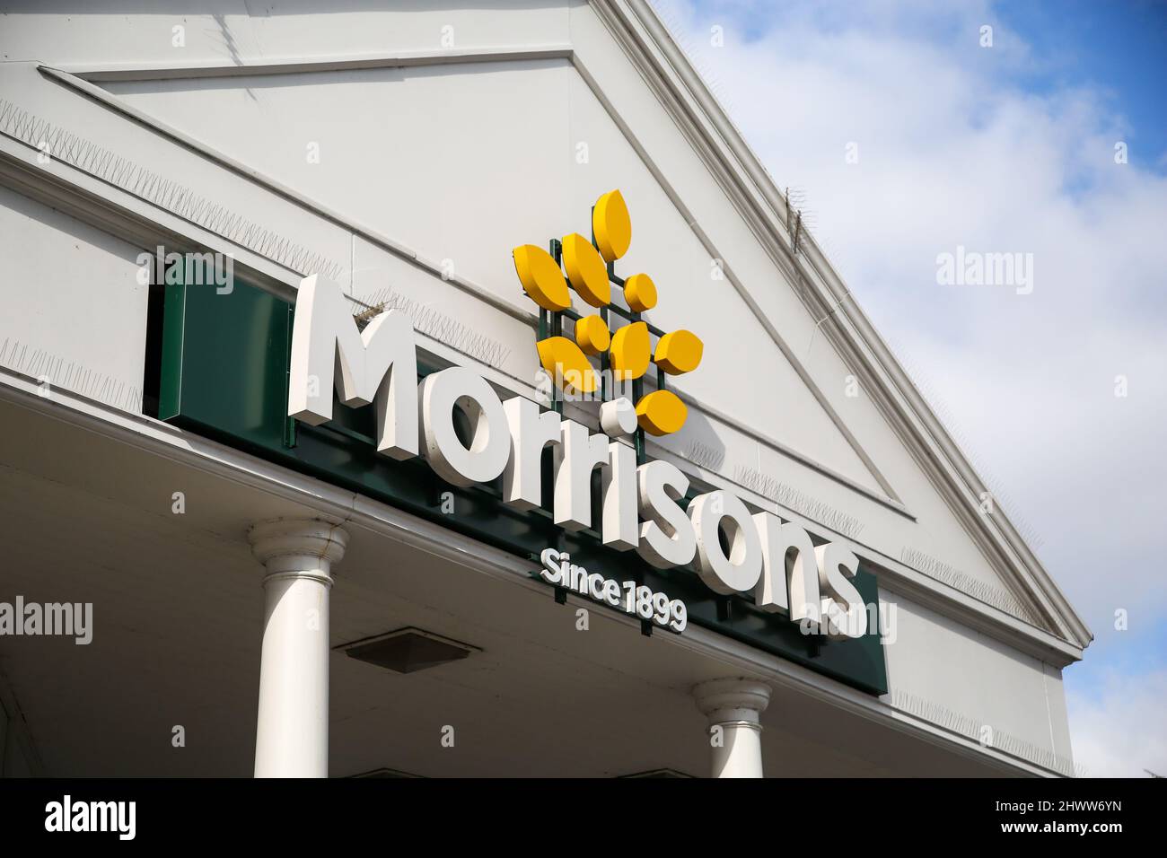 An entrance to a branch of Morrison supermarket. (Photo by Dinendra ...
