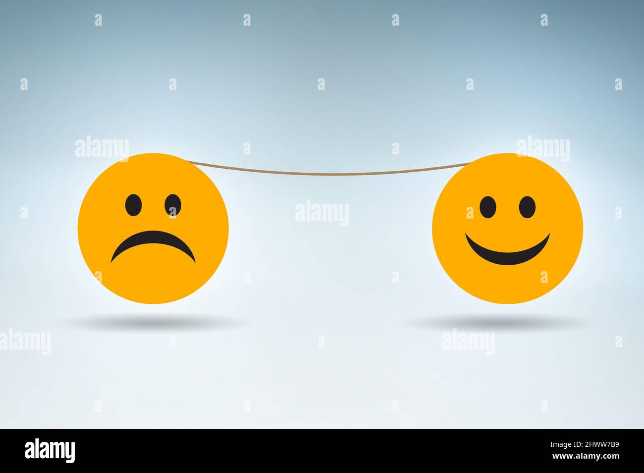 Mood improvement concept with the smilies Stock Photo - Alamy