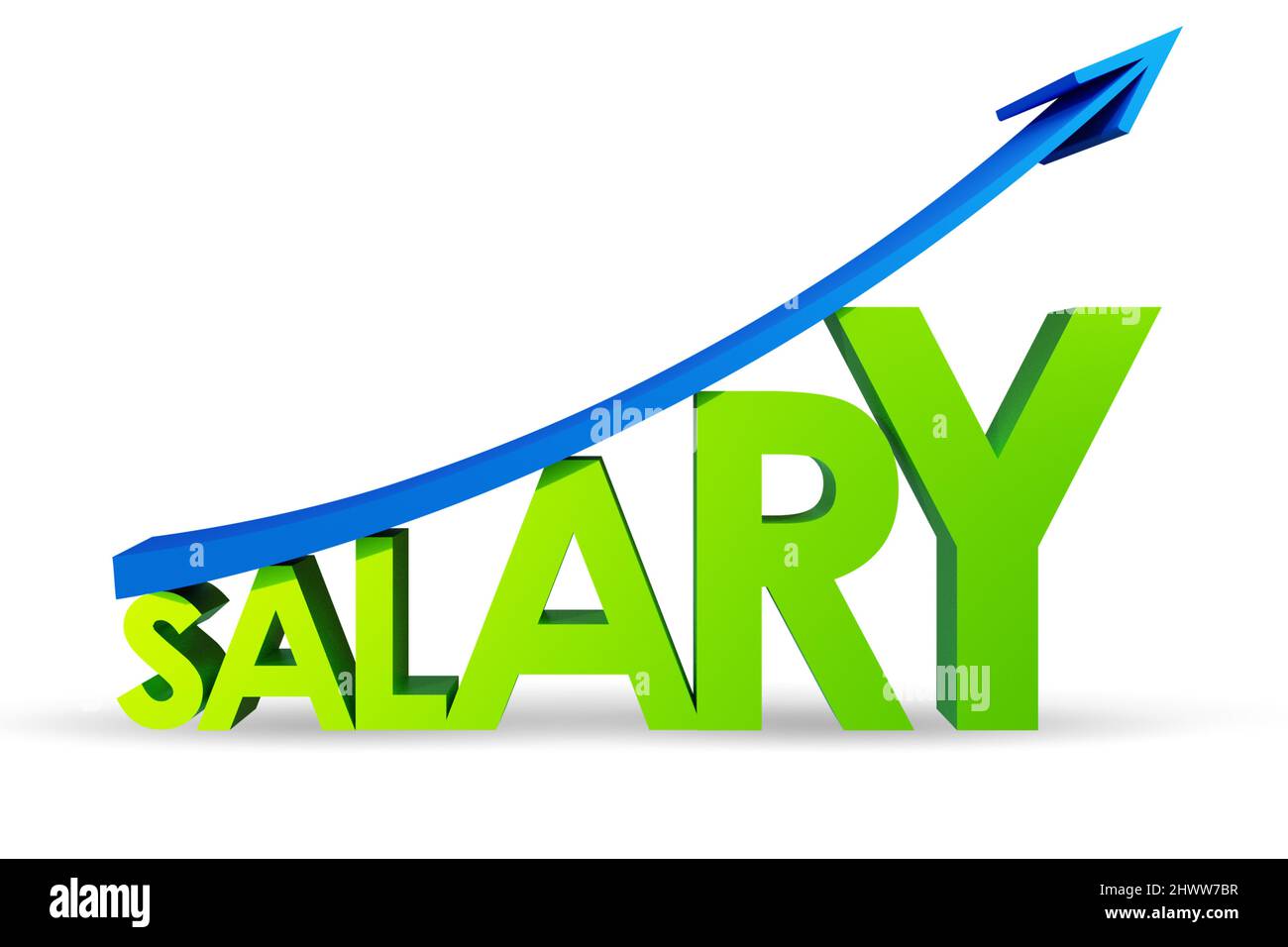 Salary increase concept with the graph Stock Photo - Alamy