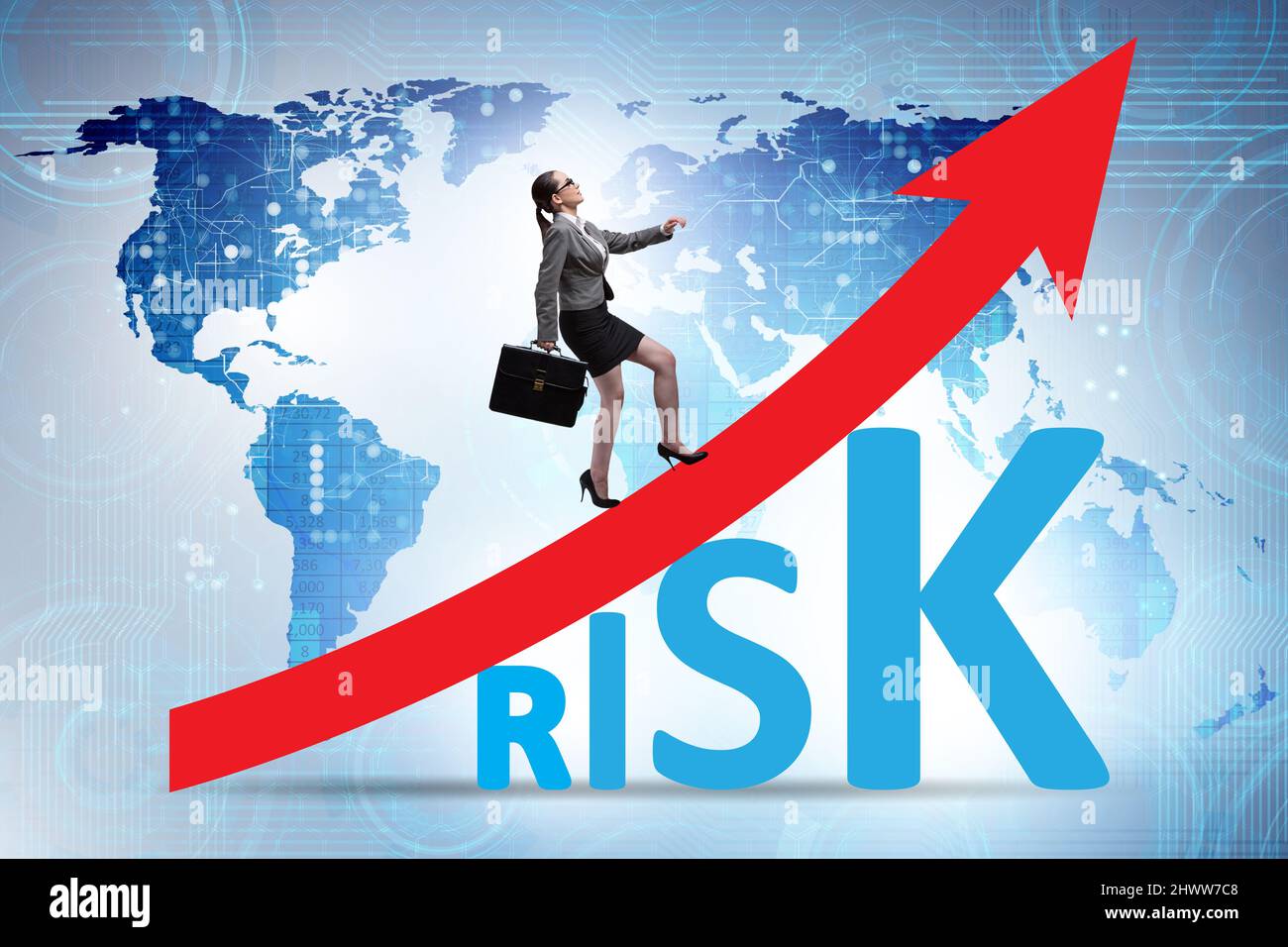 Risk increase concept in the management Stock Photo - Alamy