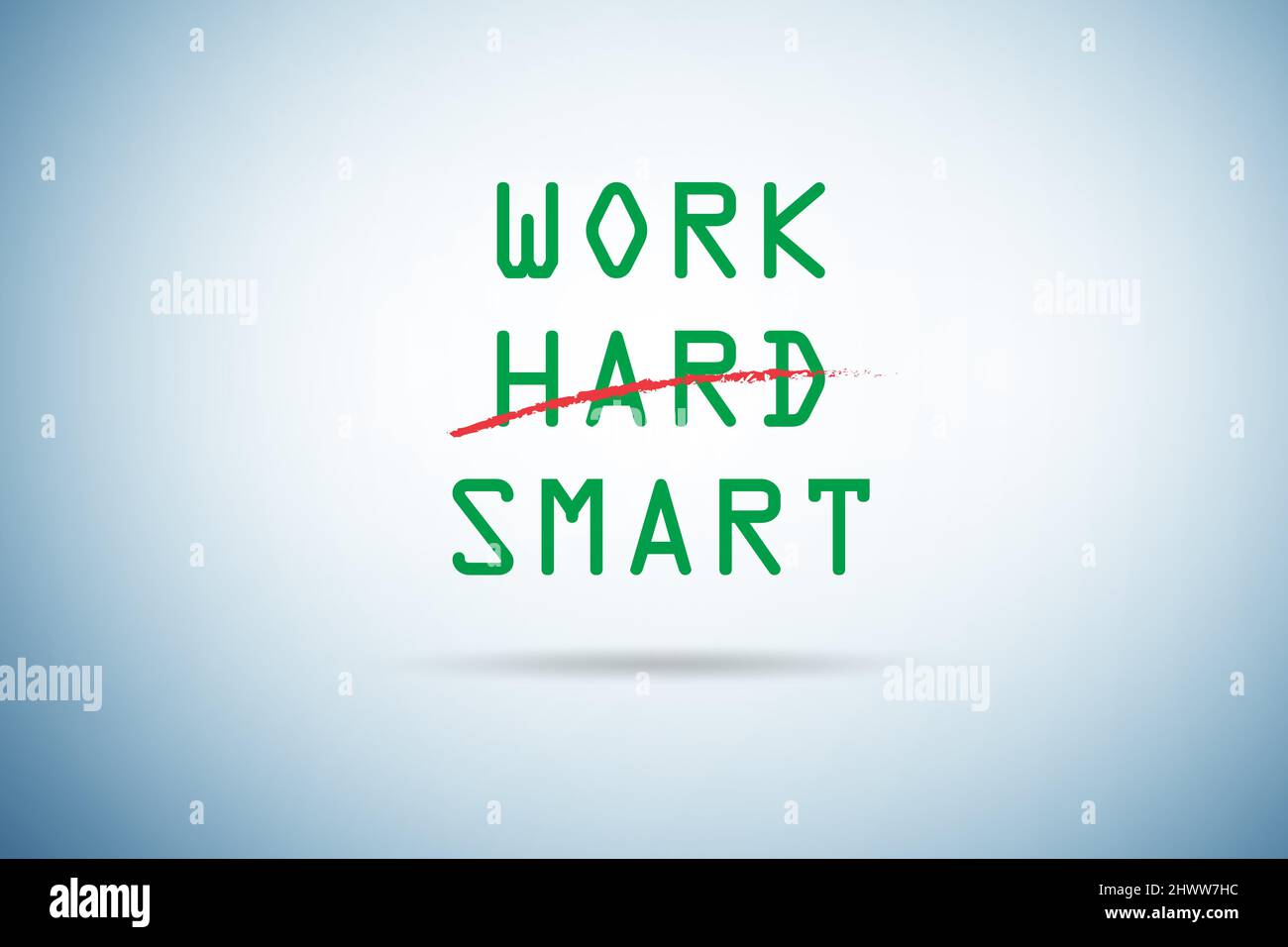 Concept of working smart but not hard Stock Photo - Alamy