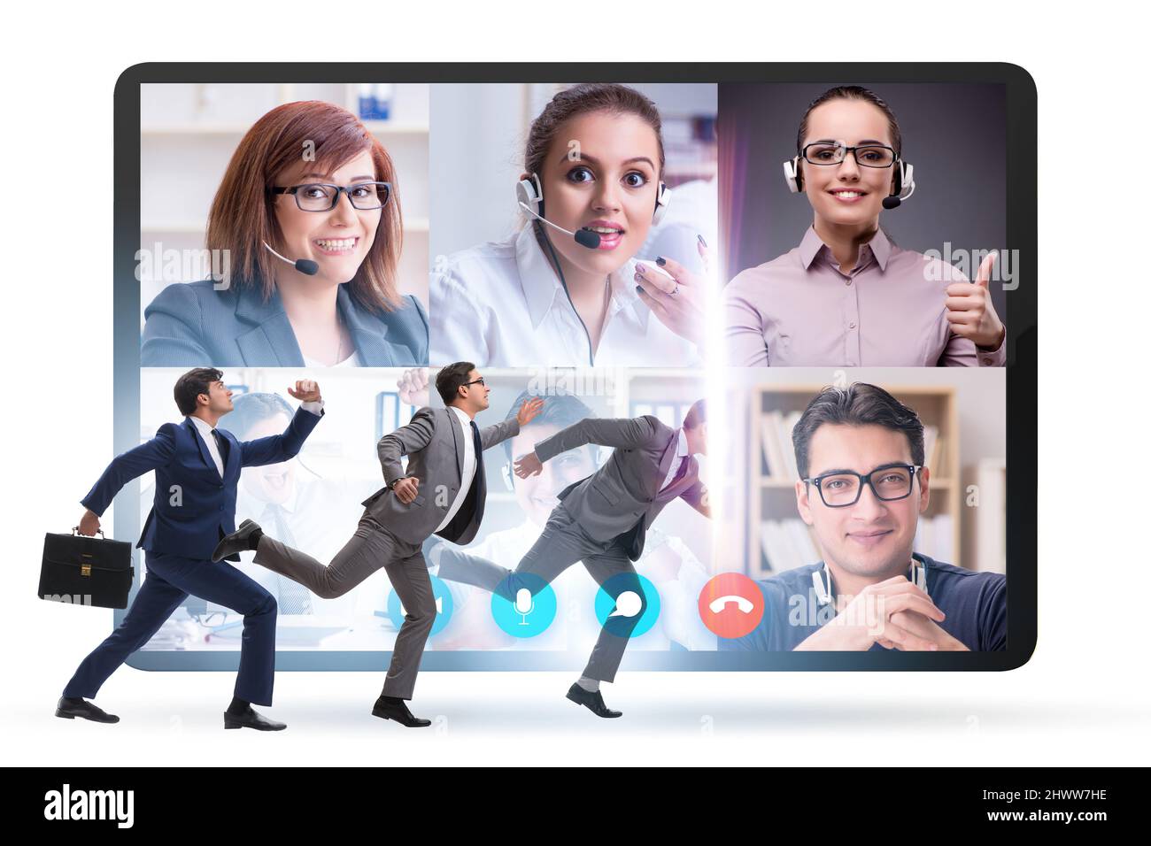 Business people meeting online offline Cut Out Stock Images & Pictures ...