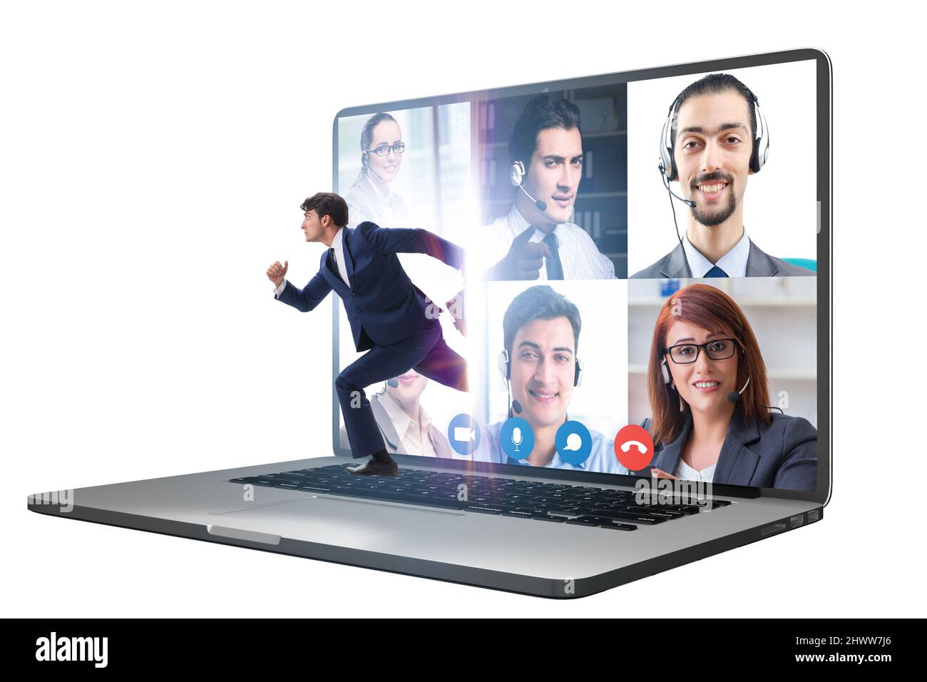 Business people meeting online offline Cut Out Stock Images & Pictures ...