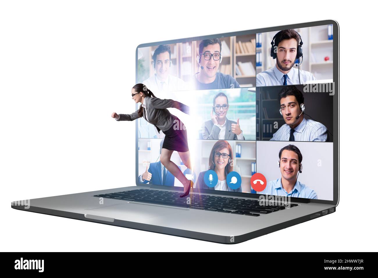 Business people meeting online offline Cut Out Stock Images & Pictures ...