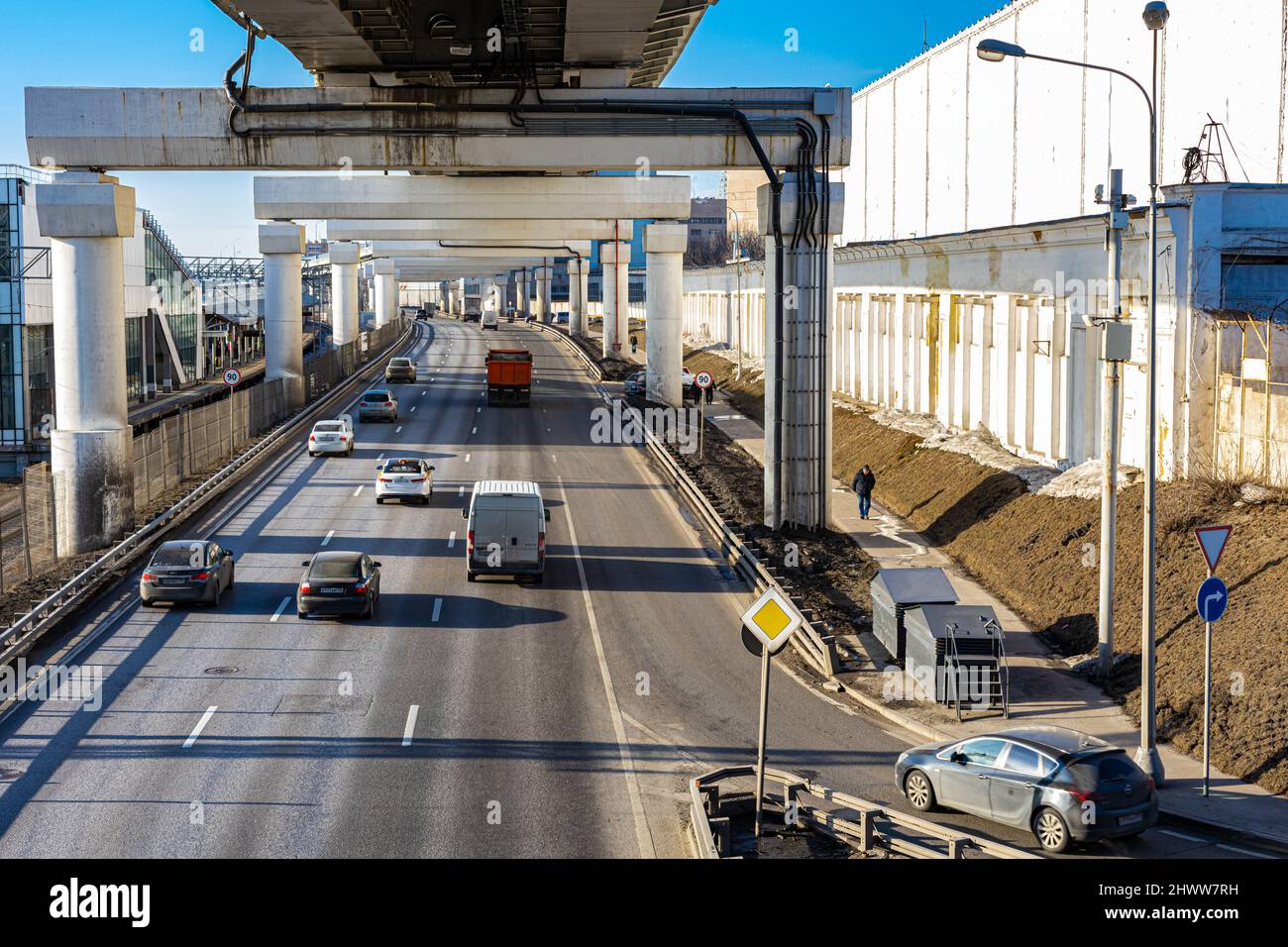 Moscow, Russia - March 02, 2022: free car overpass Stock Photo - Alamy