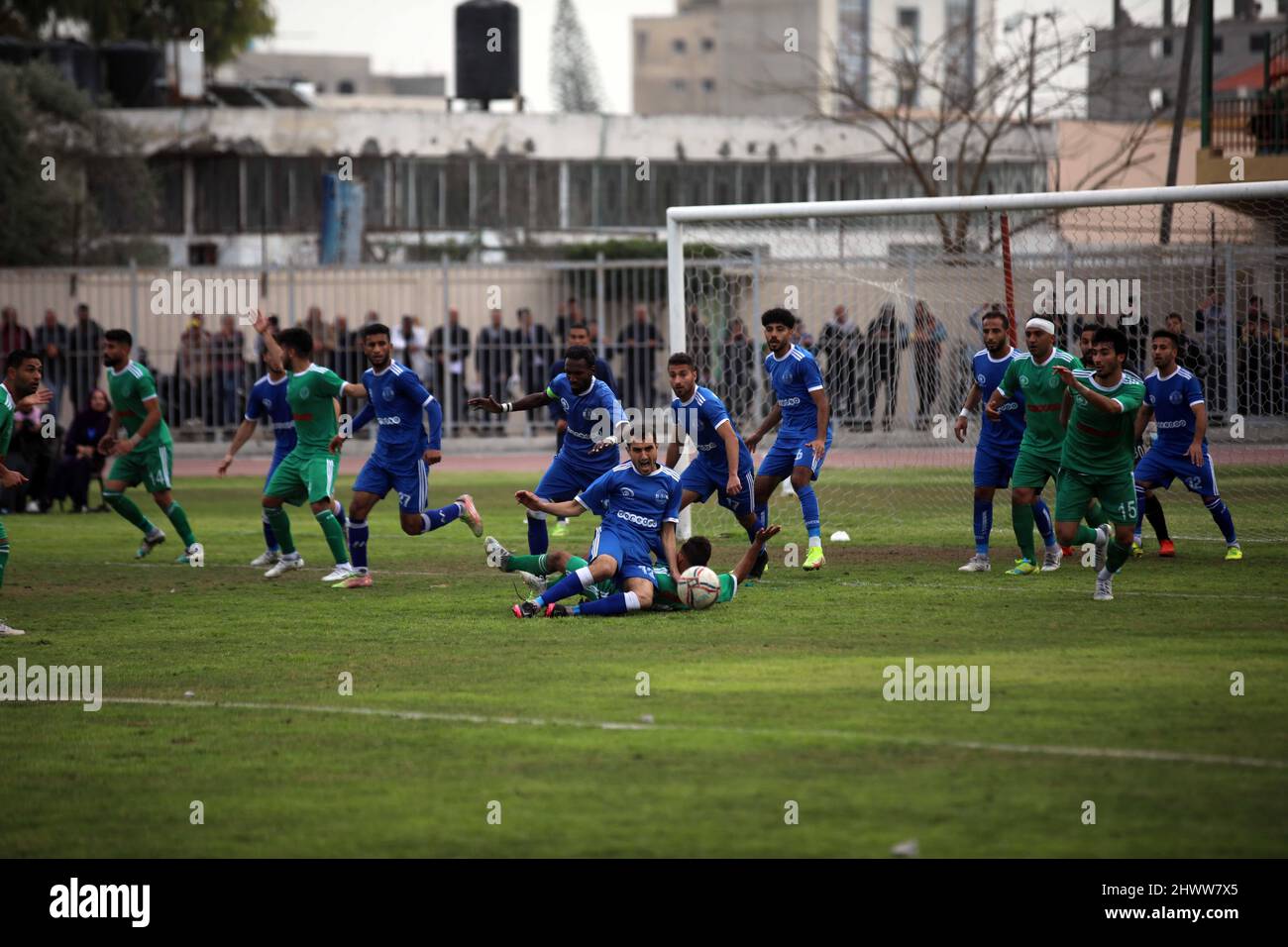 March 7, 2022, Gaza City, The Gaza Strip, Palestine: Palestinian fans ...