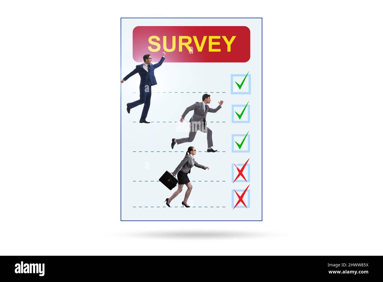 Survey questionnaire with the tick boxes Stock Photo - Alamy