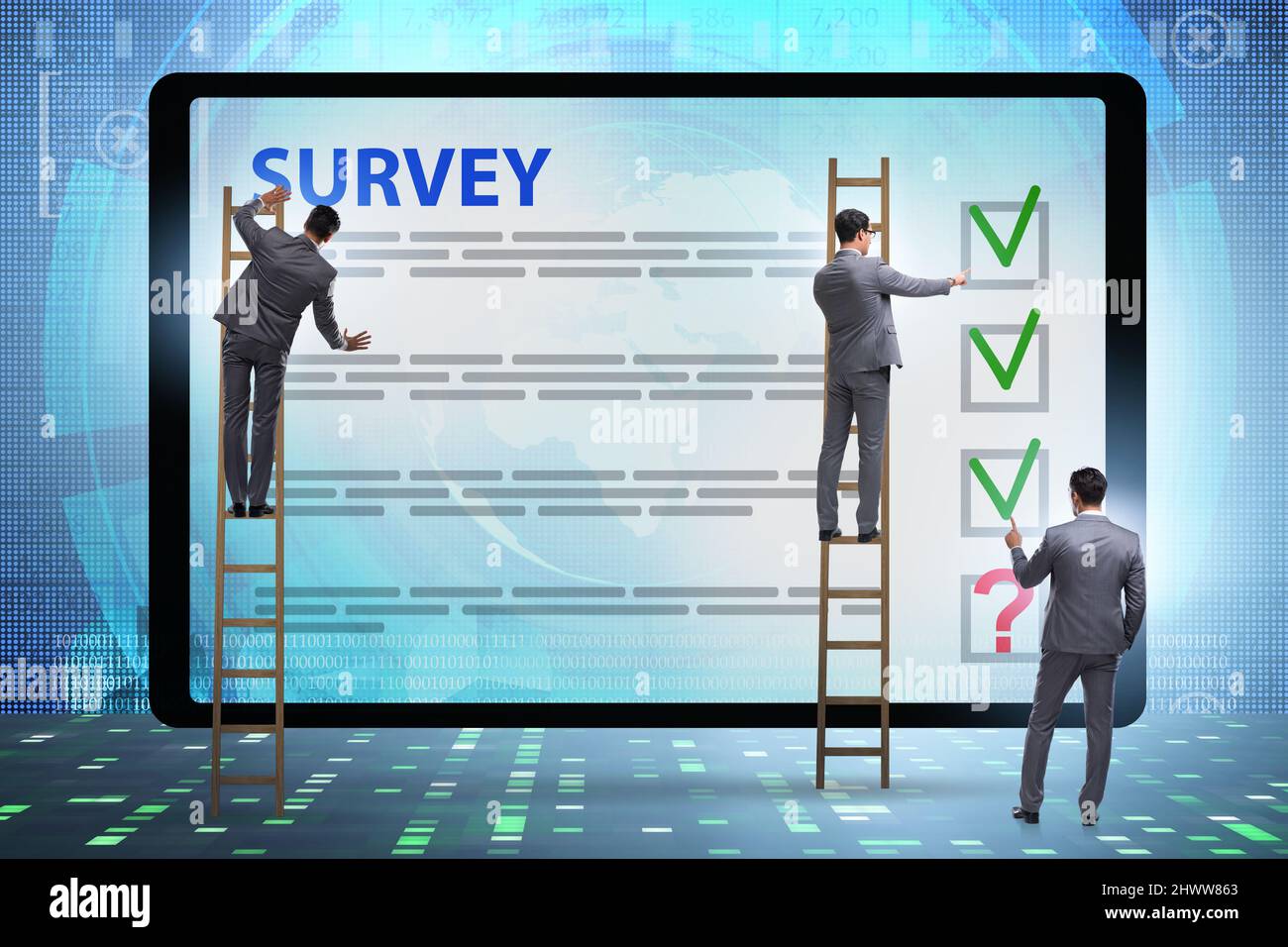 Survey questionnaire with the tick boxes Stock Photo - Alamy