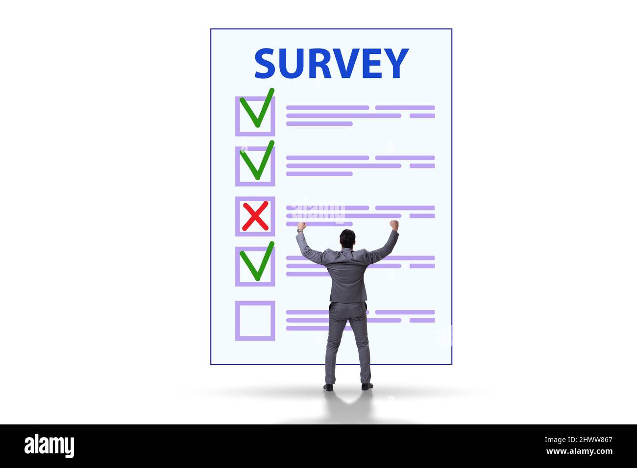 Survey questionnaire with the tick boxes Stock Photo - Alamy