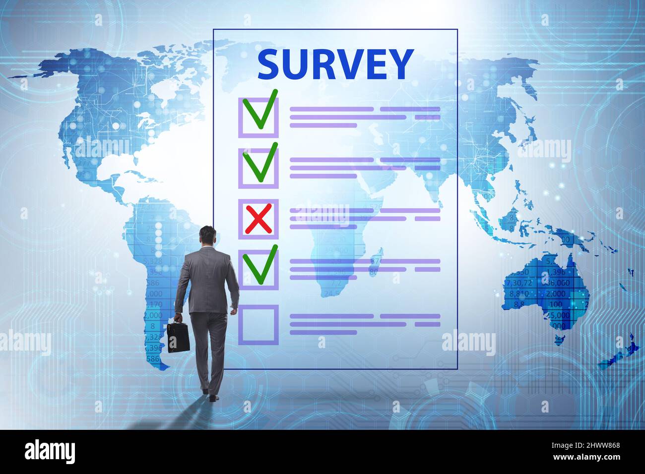 Survey questionnaire with the tick boxes Stock Photo - Alamy