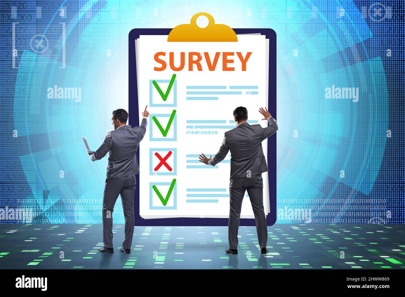 Survey questionnaire with the tick boxes Stock Photo - Alamy