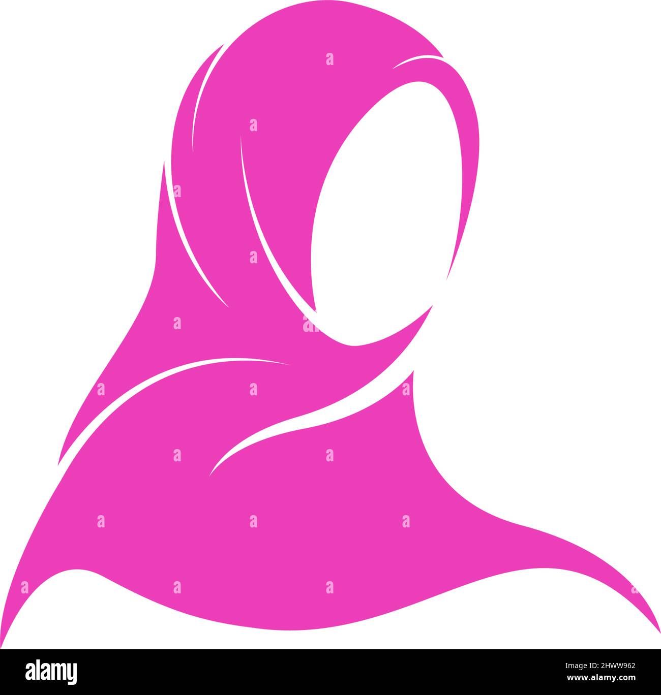 Hijab logo icon illustration design vector template Stock Vector Image ...