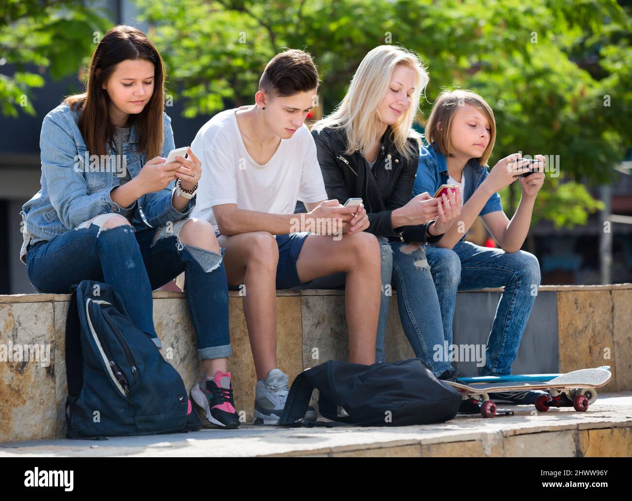 Relaxed calm teenagers hi-res stock photography and images - Alamy
