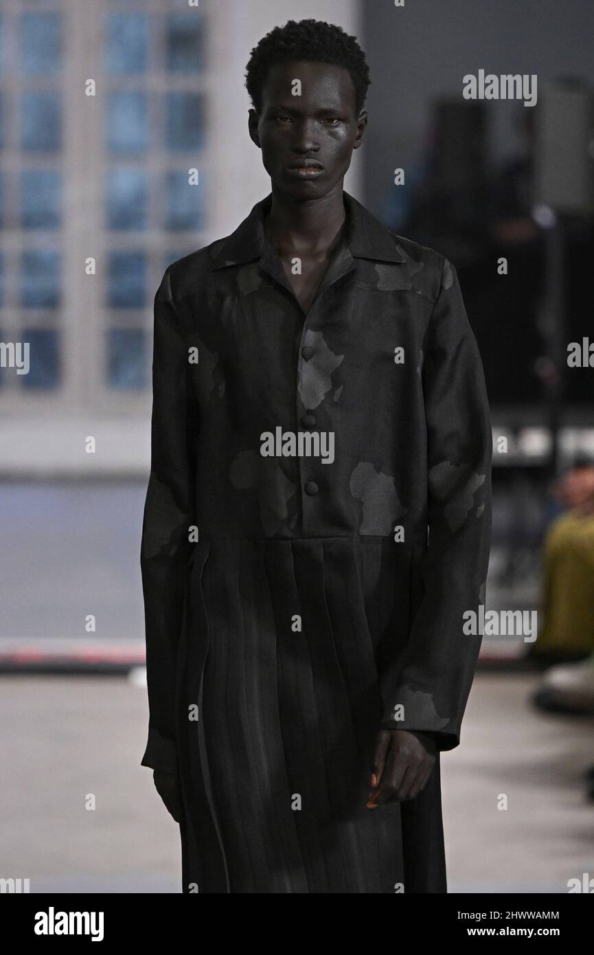 Paris, France. 06th Mar, 2022. Model Mamuor Majeng walks on the runway ...