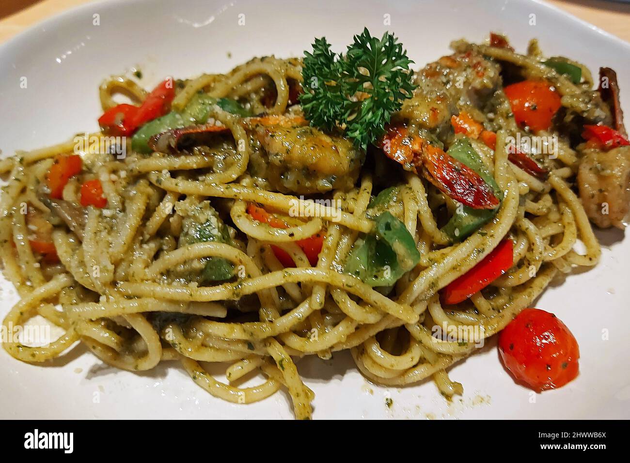 Spaghetti, Italian Food at Cafe, Jakarta, Indonesia Stock Photo - Alamy