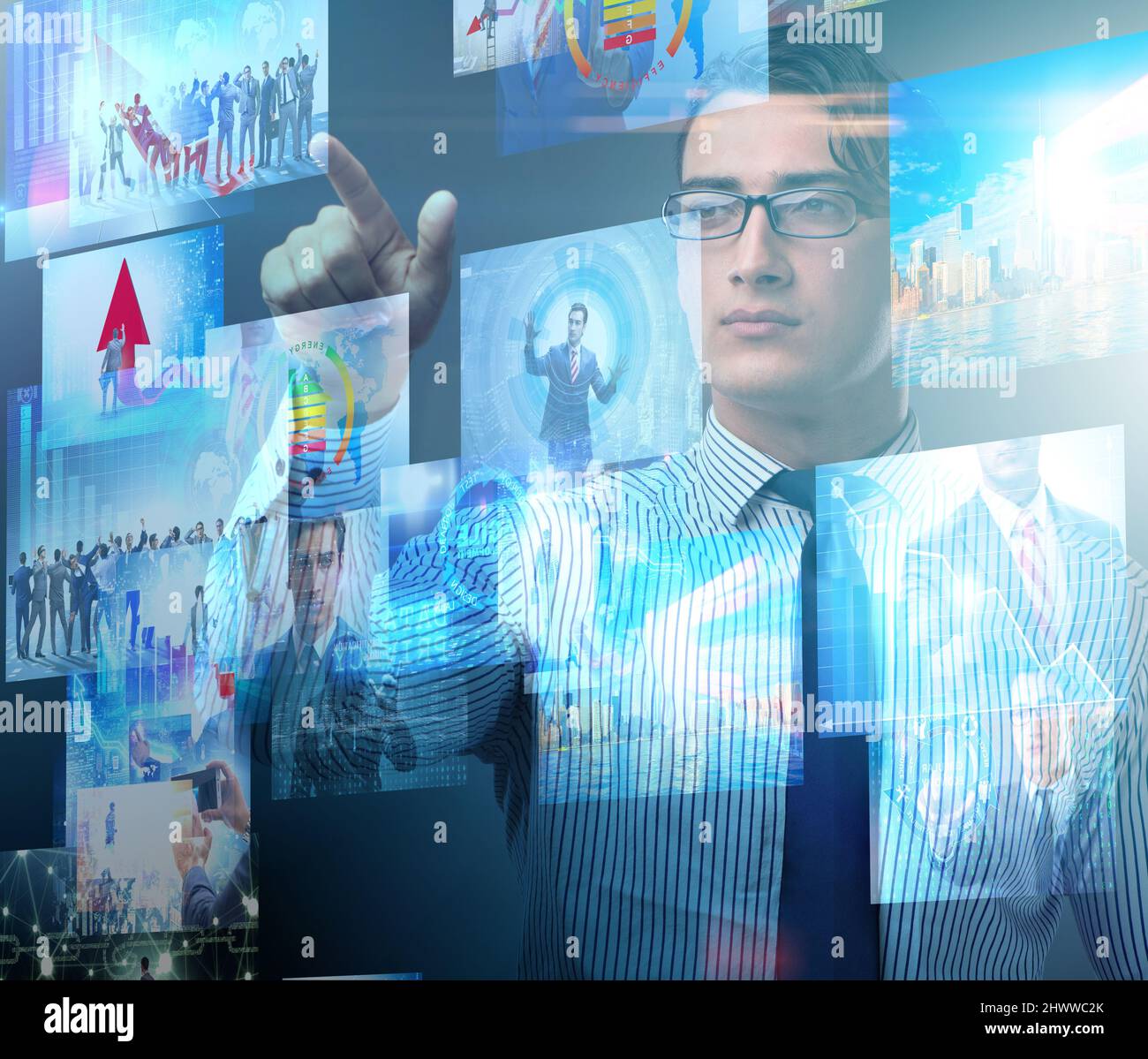 Video stream concept businessman hi-res stock photography and images ...