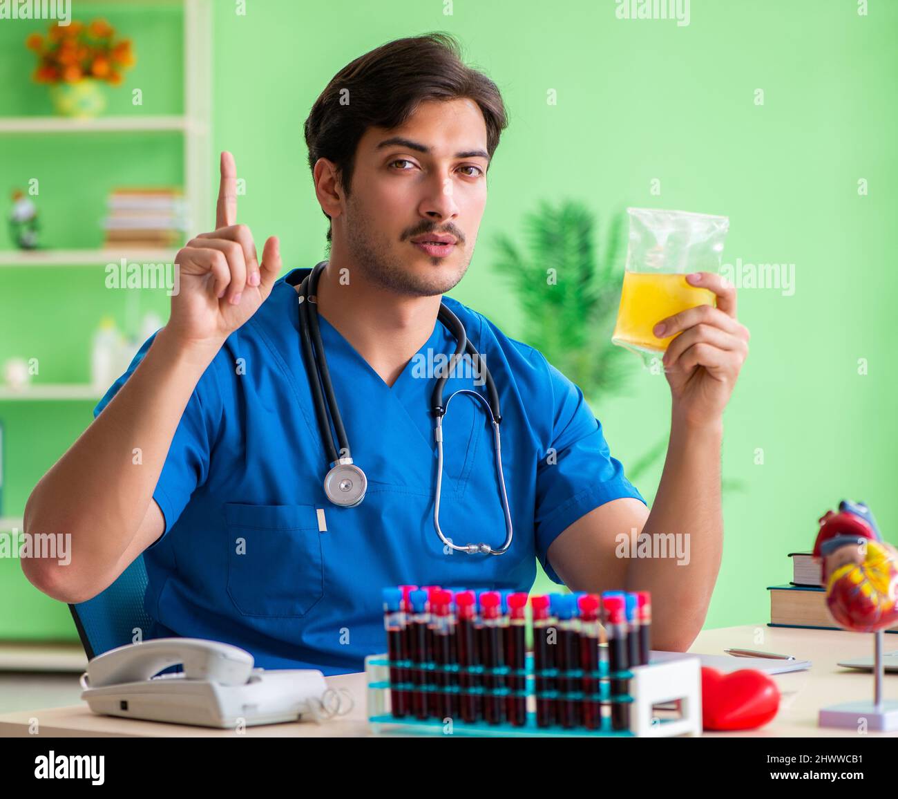 The doctor doing blood analysis in the lab Stock Photo - Alamy