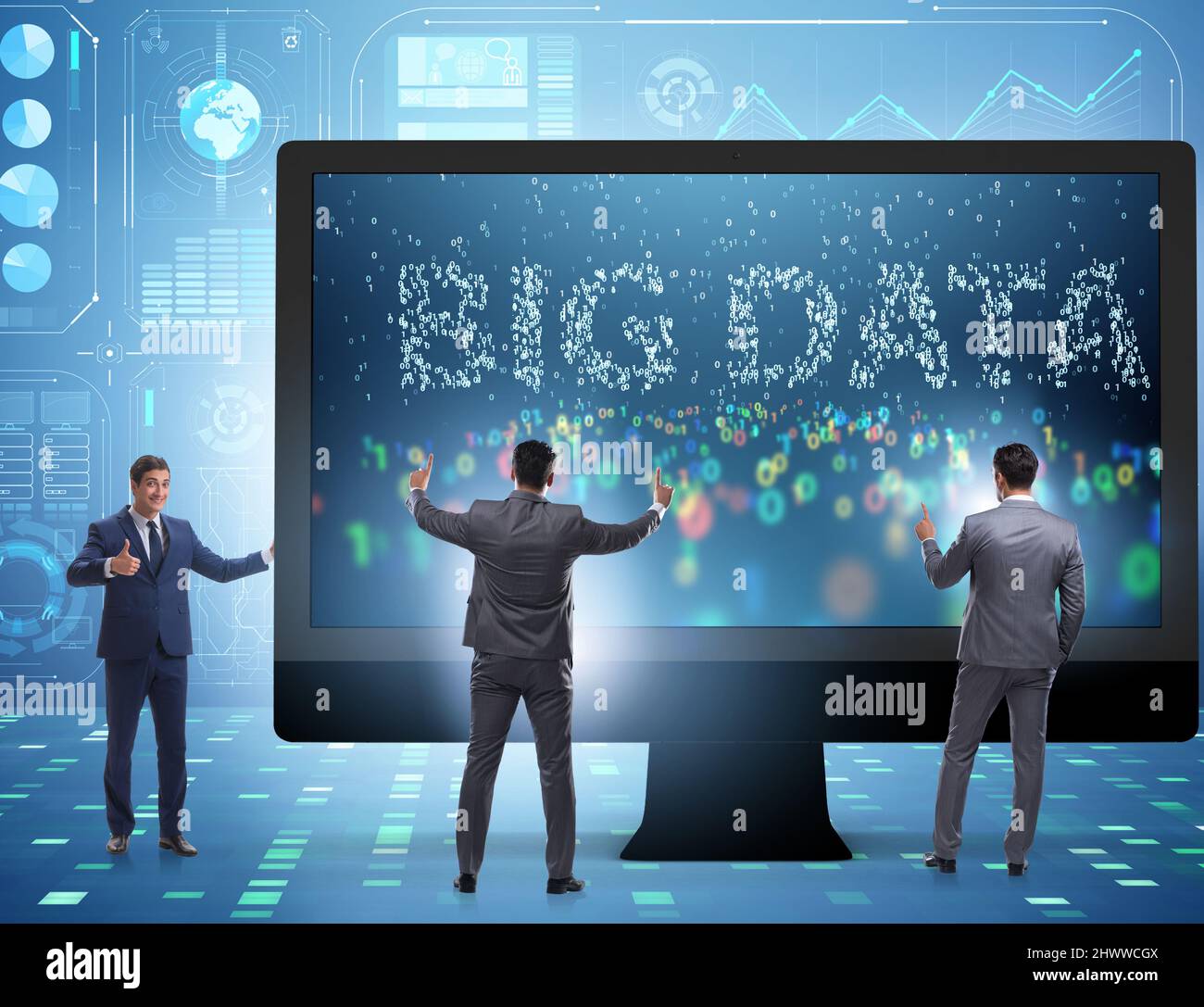 Big data concept with data mining analyst Stock Photo - Alamy