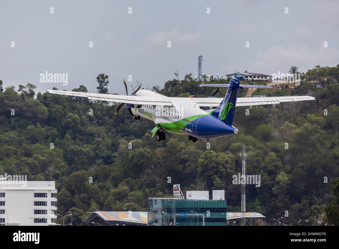 Kota Kinabalu, Sabah, Malaysia-October 24, 2021 : Maswing Airlines ATR ...