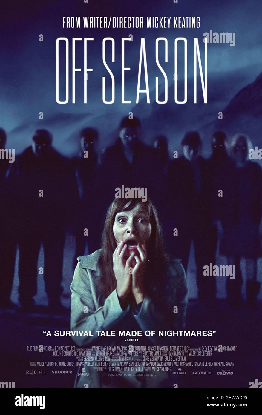 OFFSEASON, poster, Jocelin Donahue, 2021. © RLJE Films /Courtesy ...