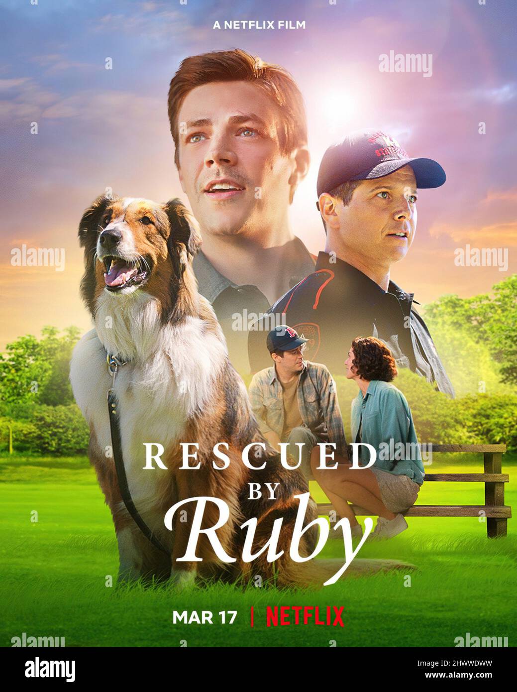 RESCUED BY RUBY, poster, top from left: Grant Gustin, Scott Wolf; bottom from left: Grant Gustin ...