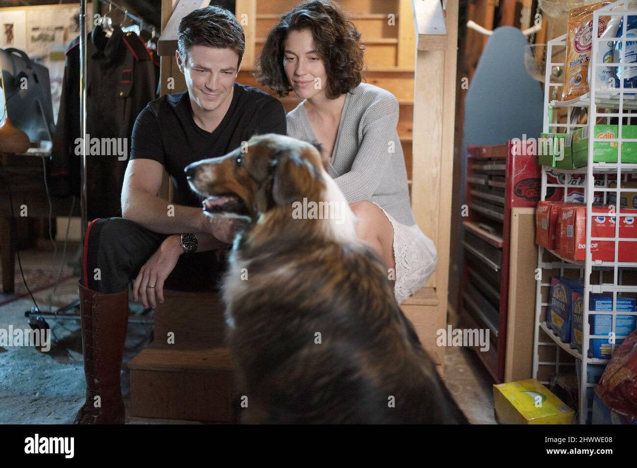 RESCUED BY RUBY, from left: Grant Gustin, Kaylah Zander, with Ruby ...