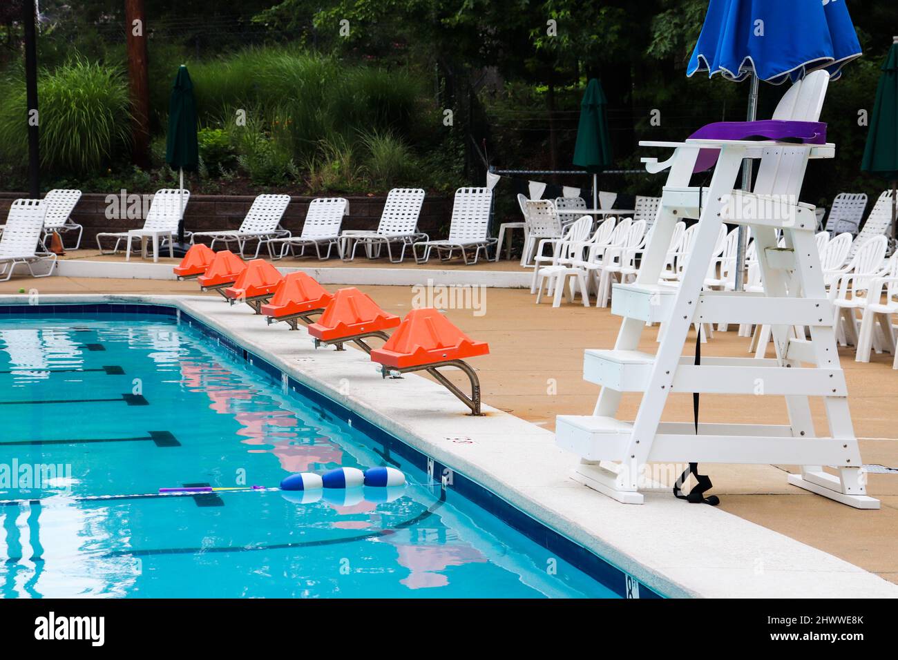 Empty pool for swim meet hi-res stock photography and images - Alamy
