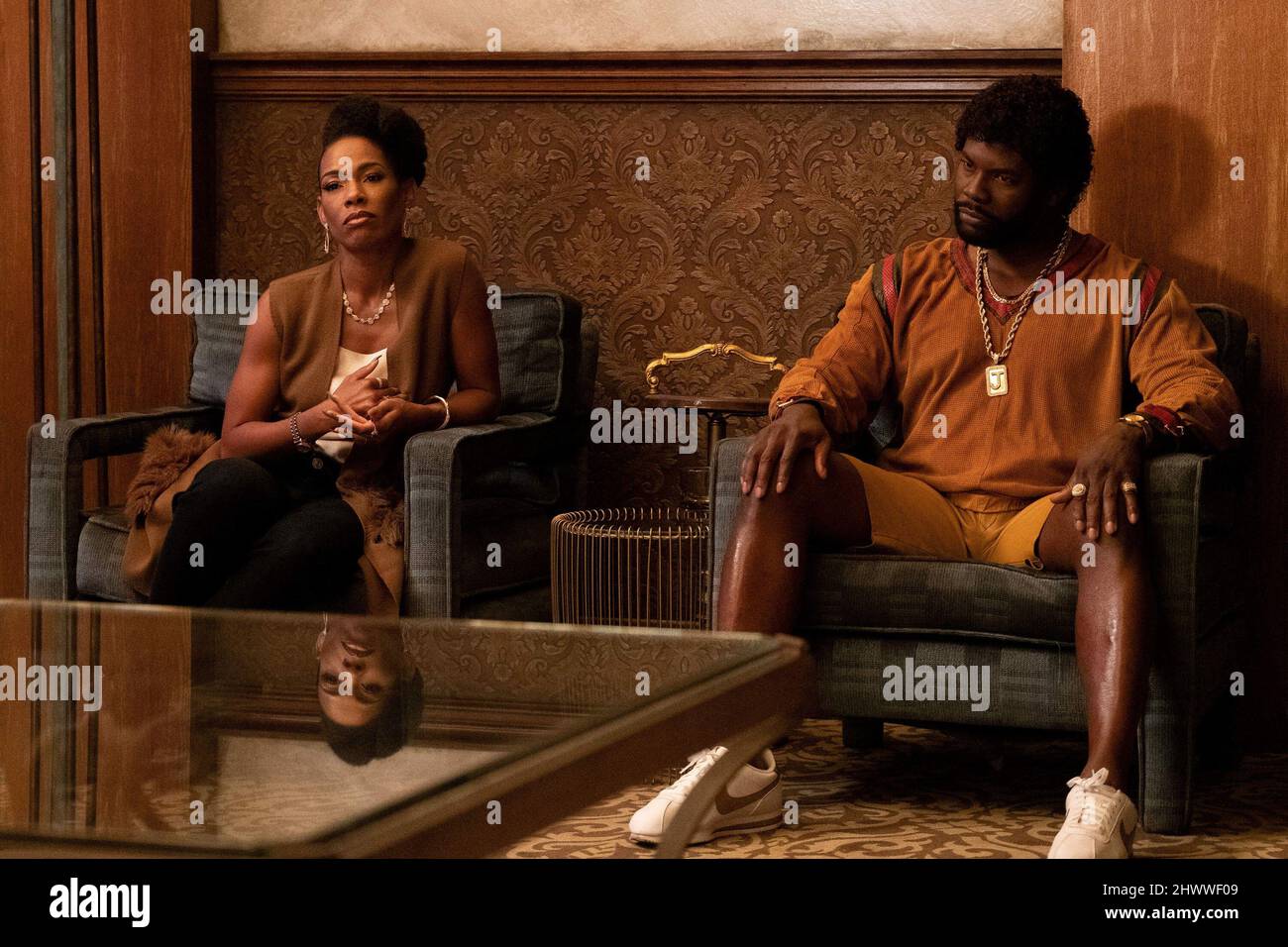 SNOWFALL, from left: Angela Lewis, Amin Joseph, Comets', (Season 5, ep ...