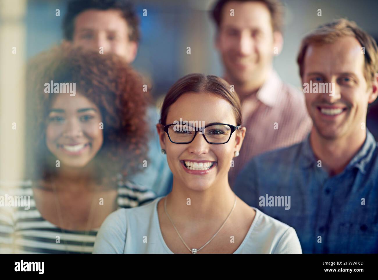 The creative planning team. Portrait of a group of colleagues standing ...