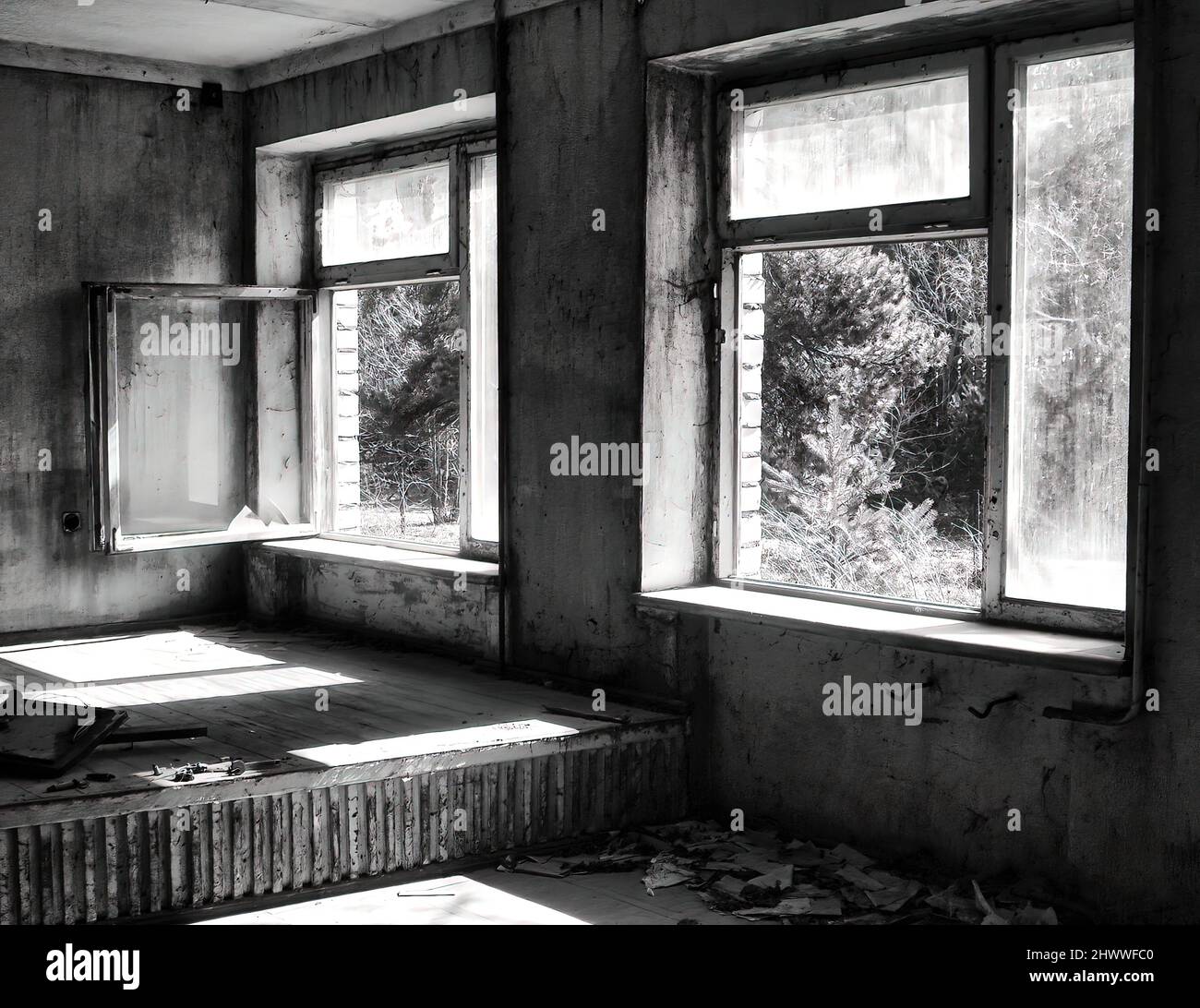 A disturbing look in BW of some structures of the ghost and ...